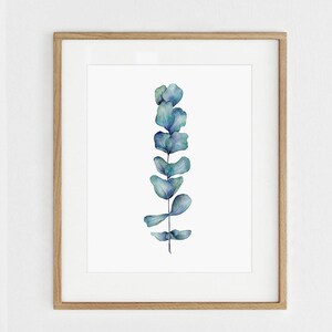 Downloadable Art Print of Eucalyptus Watercolor Painting, Printable ...
