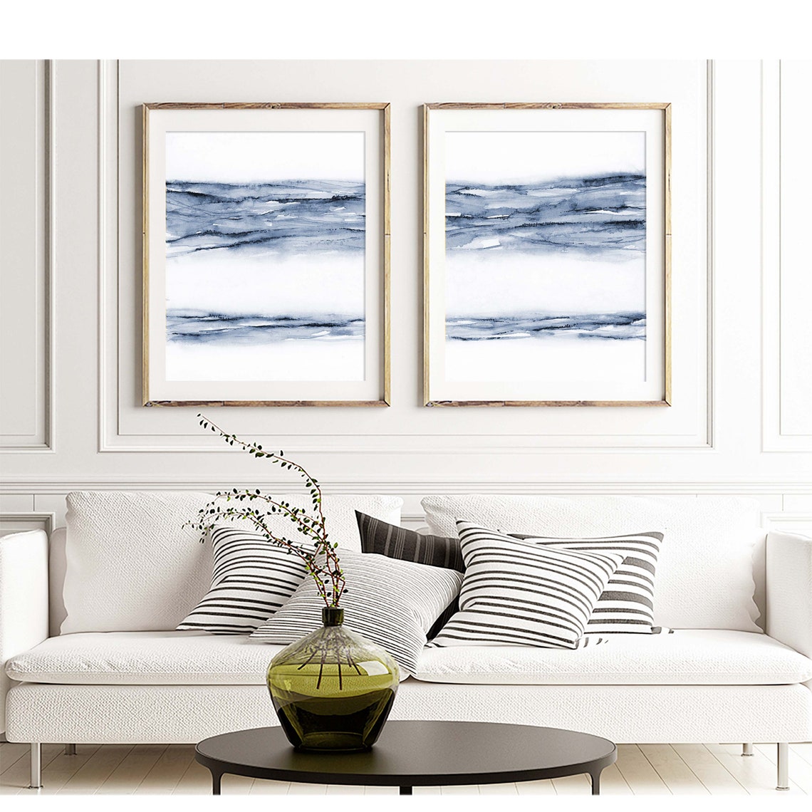 Printable Art Set of Two Abstract Prints Simple Nature | Etsy