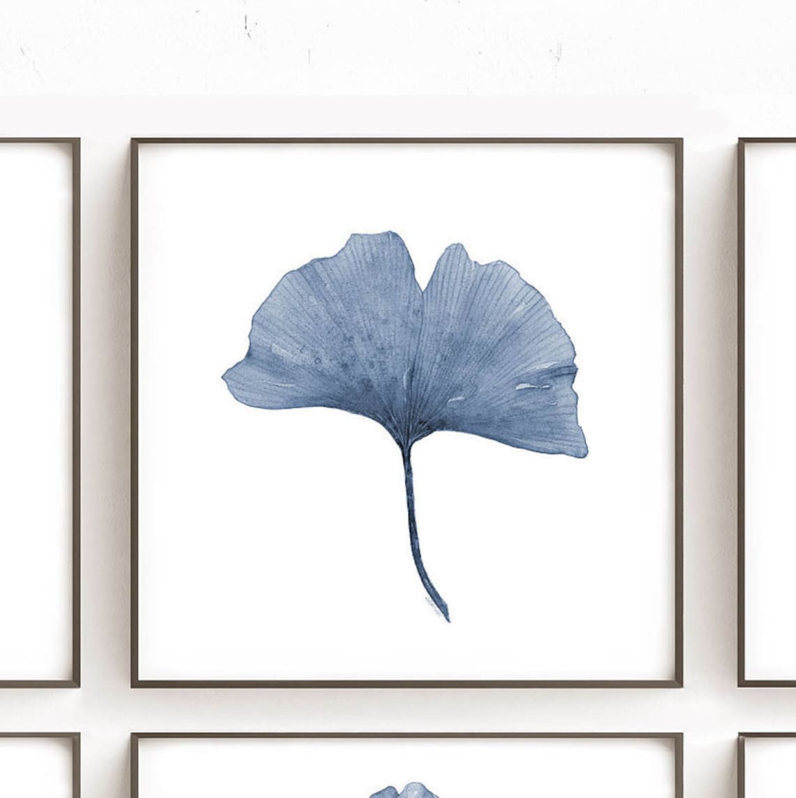Printable Art Set of 6 Botanical Leaf Prints, Square Format for 4x4 to ...