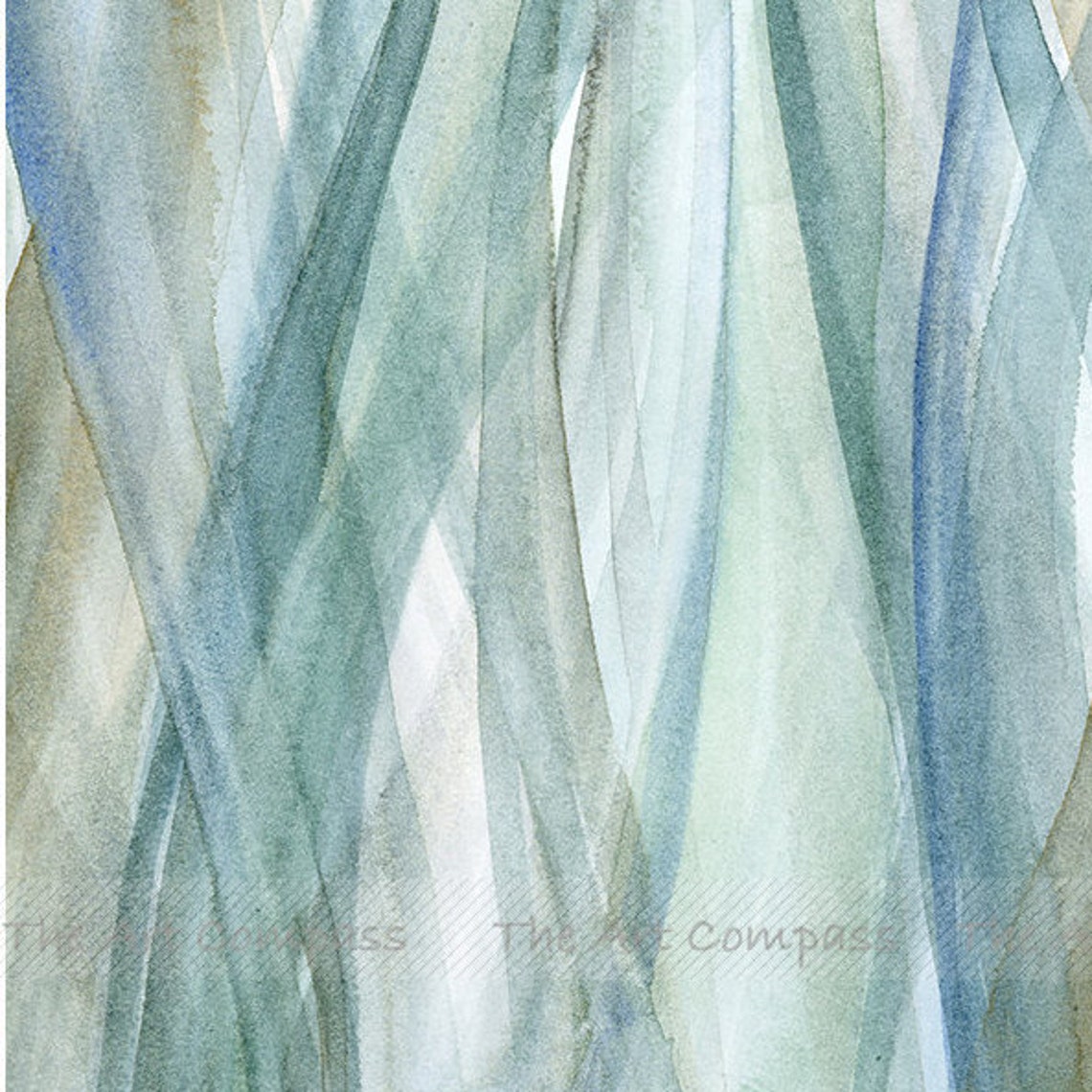 Digital Art Print of Square Watercolor Painting Instant - Etsy