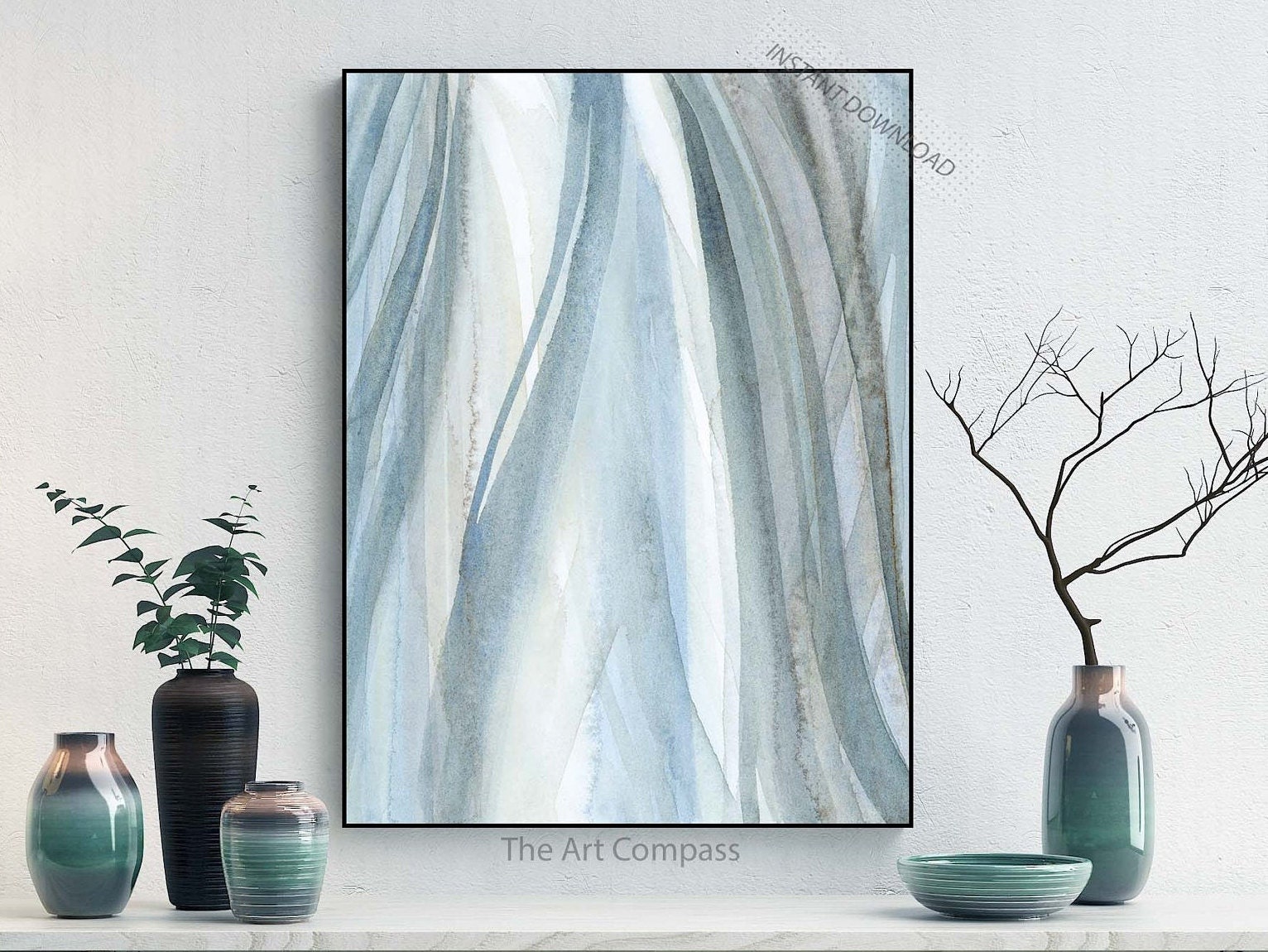 PRINTABLE Art, Watercolor Painting Digital Print Download, Soothing ...