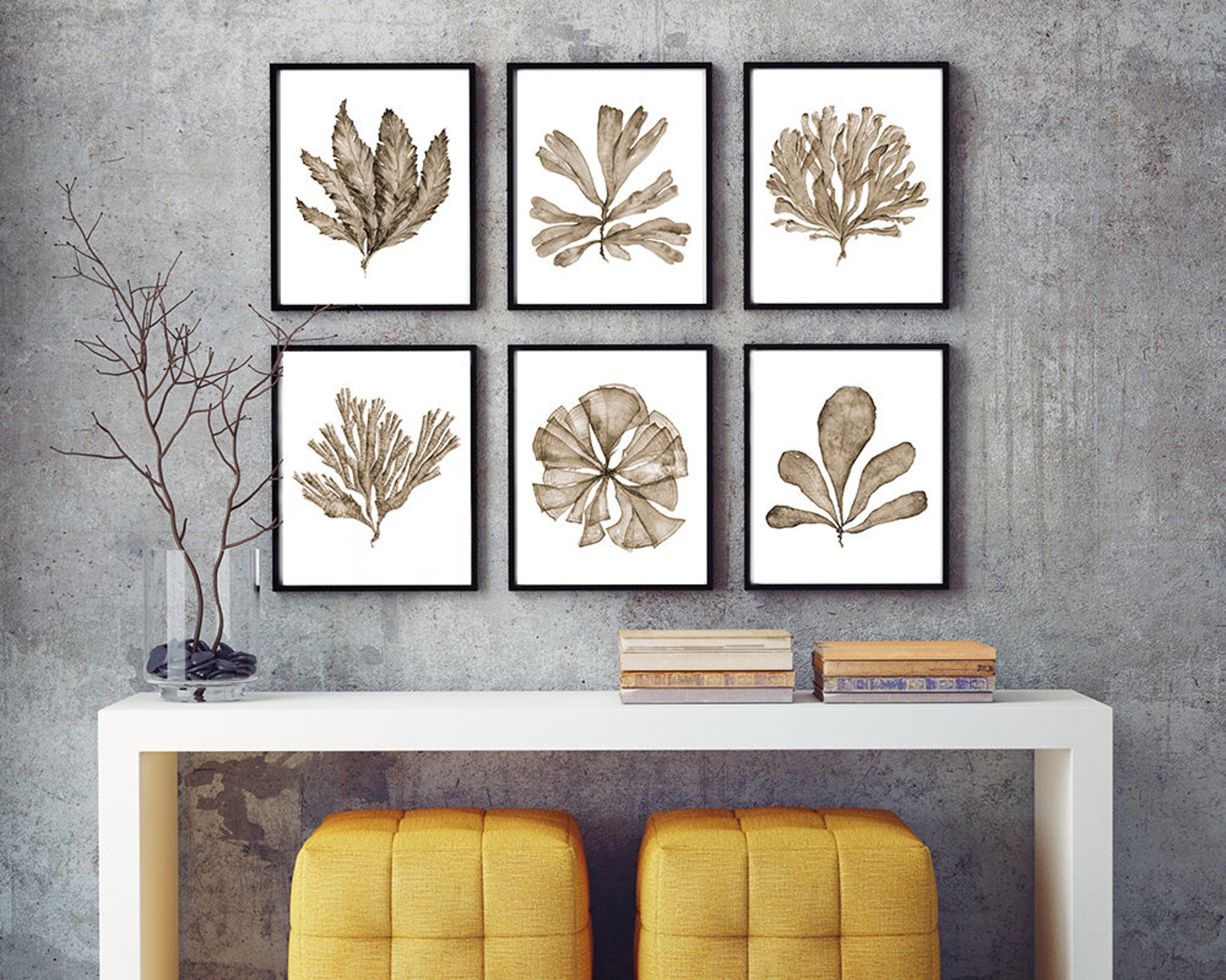 Sea Fan Art Printable Wall Decor, Downloadable Print of Watercolor ...