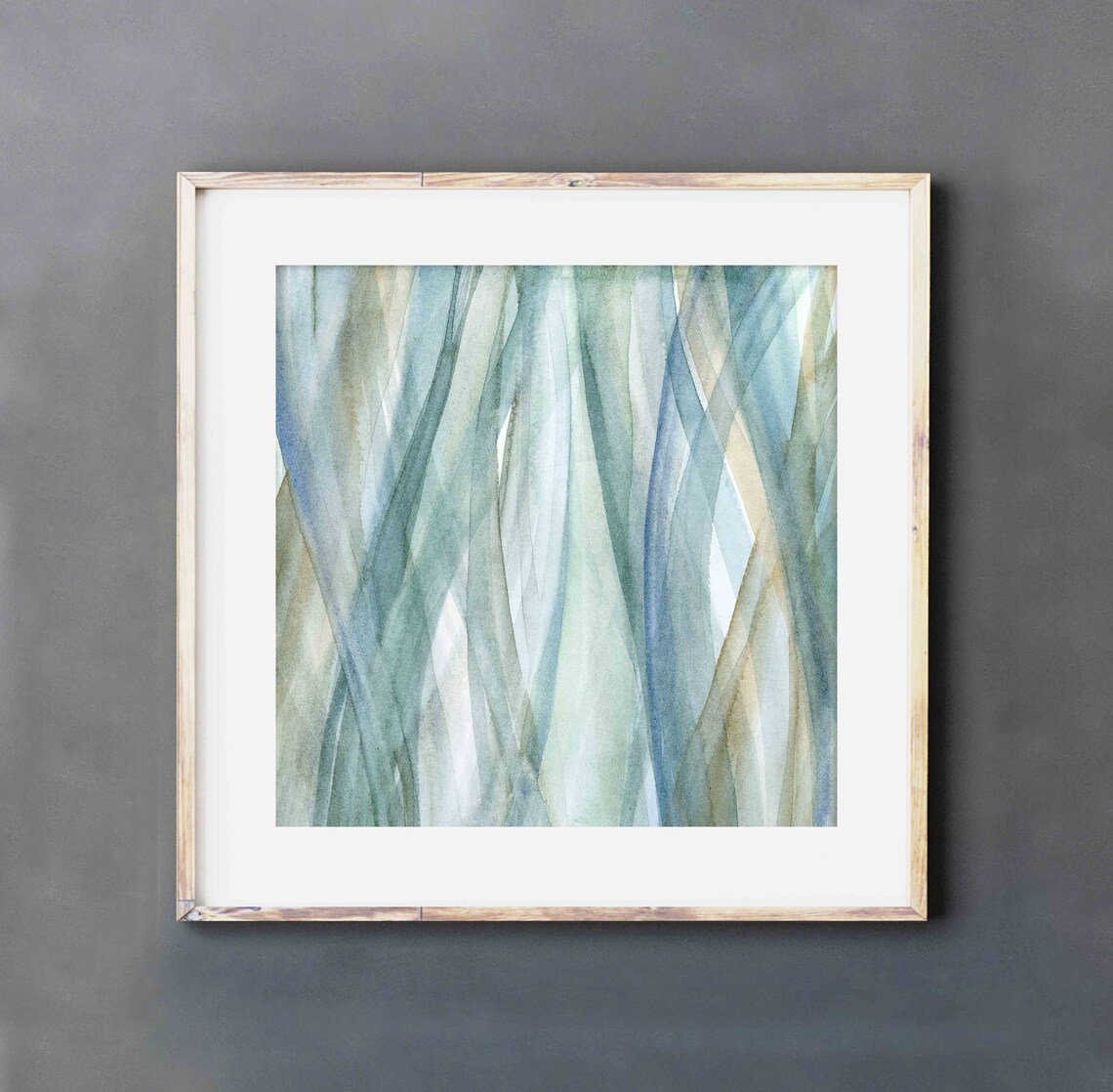 Digital Art Print of Square Watercolor Painting, Instant Download ...