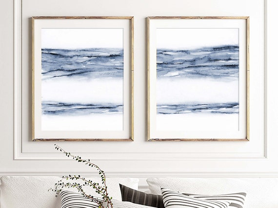 Printable Art Set of Two Abstract Prints Simple Nature | Etsy
