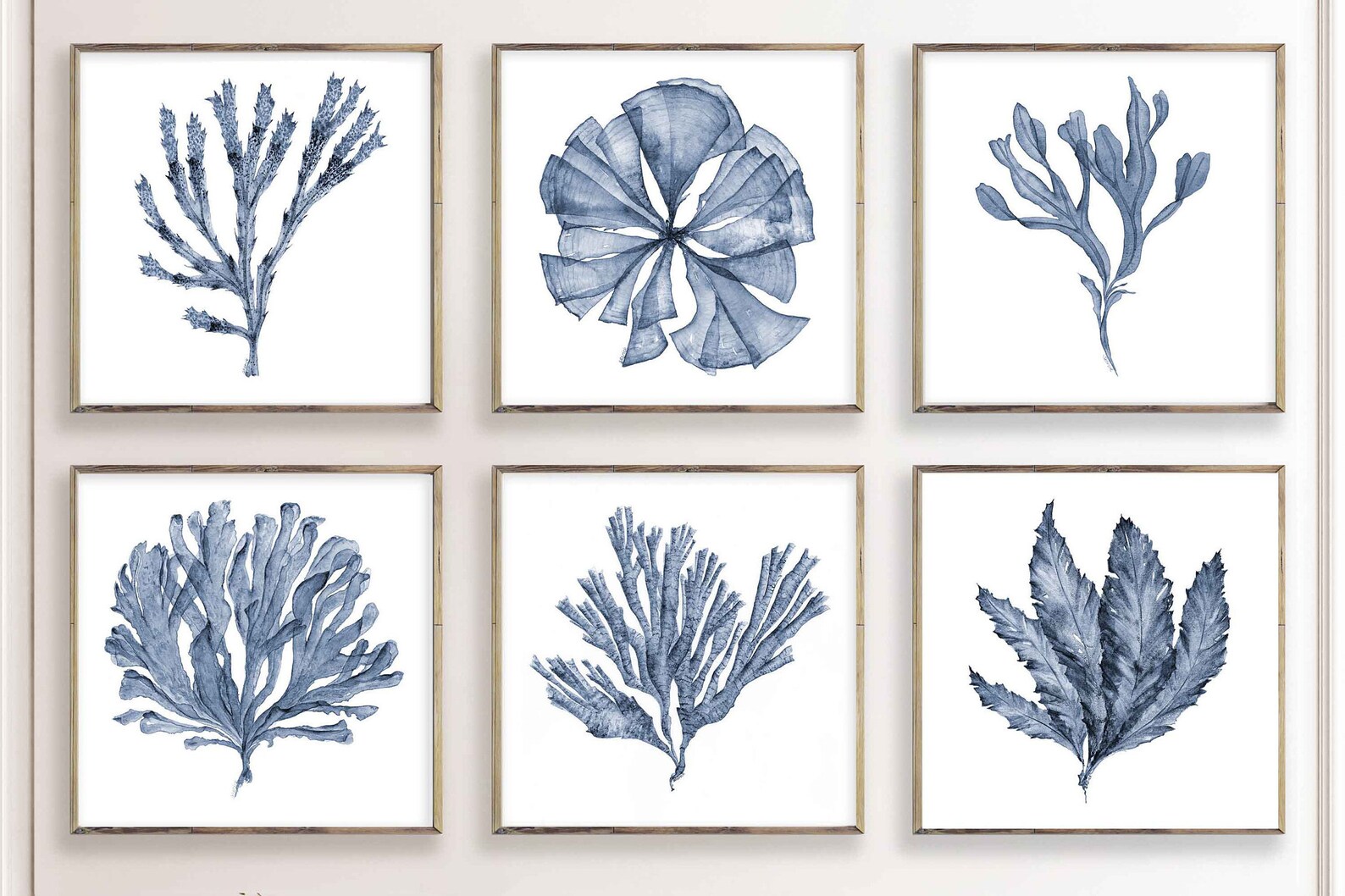 Printable Wall Art, Square Art Print Set of 6 Prints, Hamptons Style ...
