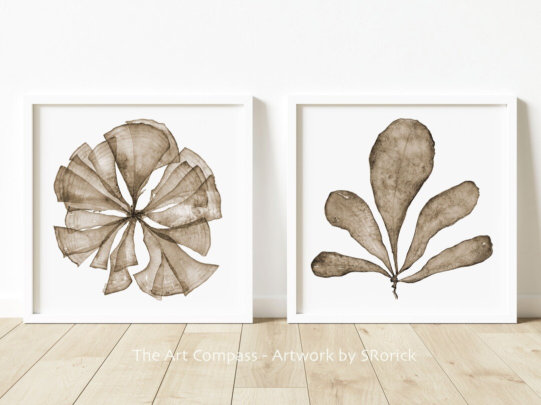 Printable Art, Sea Fan Watercolour Paintings, Set of 2 Digital Print ...