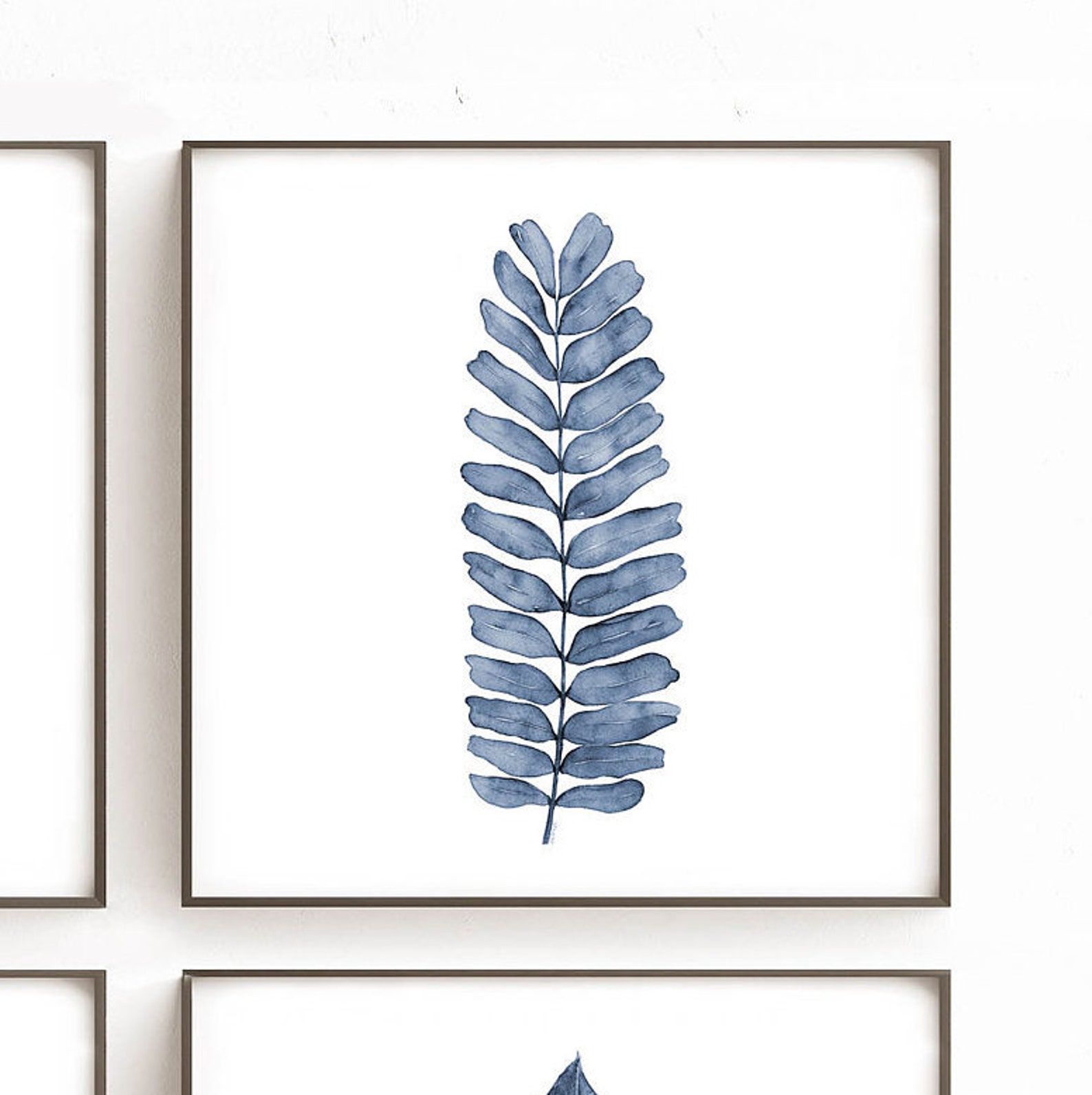 Printable Art Set of 6 Botanical Leaf Prints, Square Format for 4x4 to ...