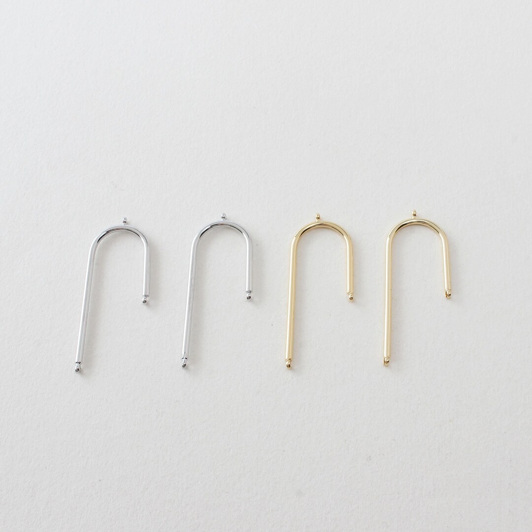 14x37mm 18K Gold Plated U Style Geometry Charm Pendant Connector GL892 ...