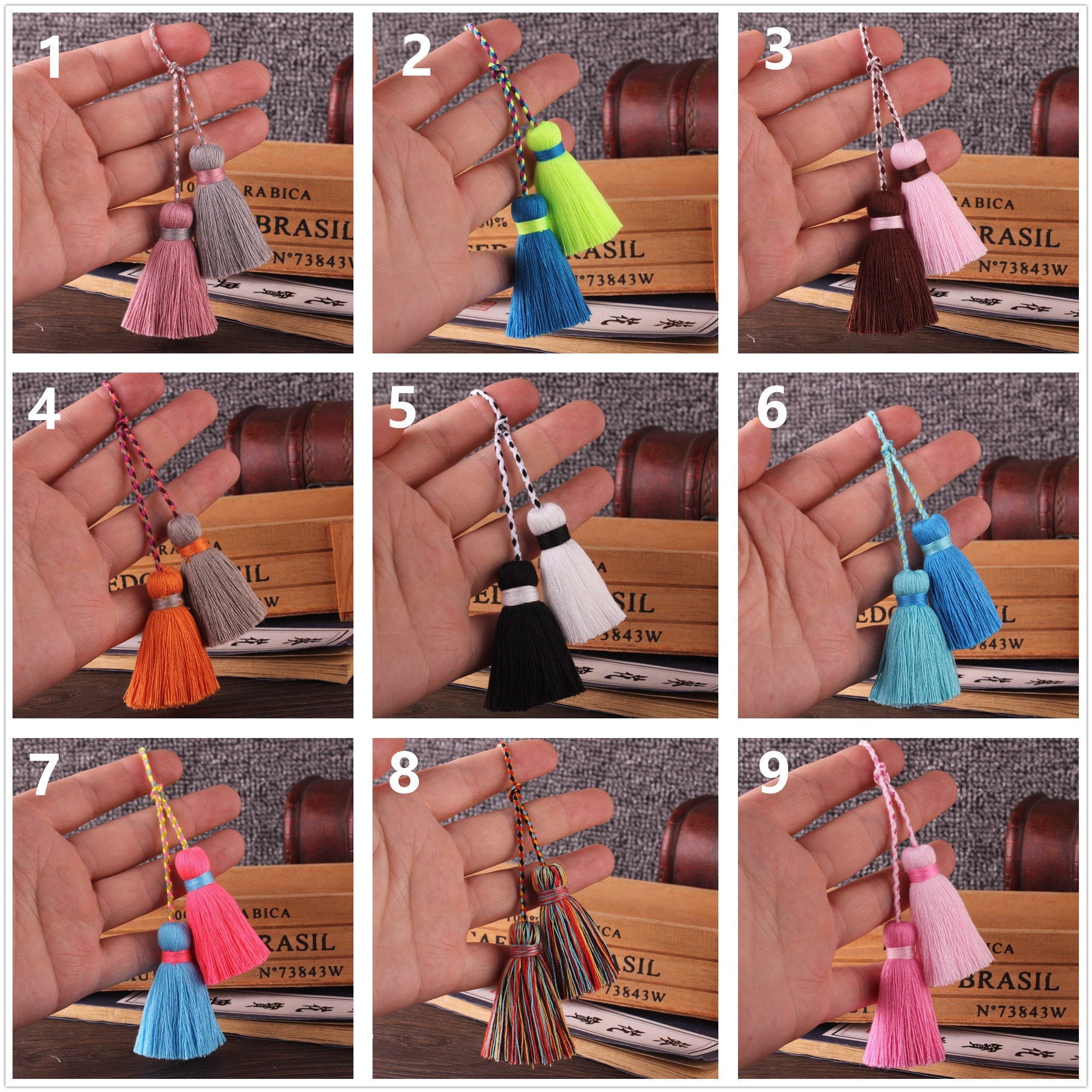 Doulbe Cotton Tassels Double Colors Tassels for Jewelry Making - Etsy