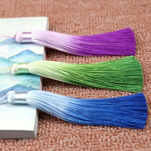 105mm Gradient Color Tassels,long Tassels,silk Tassels Jewelry Making ...