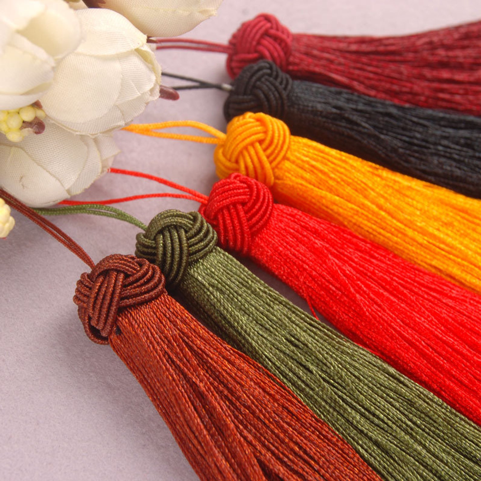 2pcs 90MM Fat Tasselsbraided Cap Tasselssilk Tassels Jewelry - Etsy