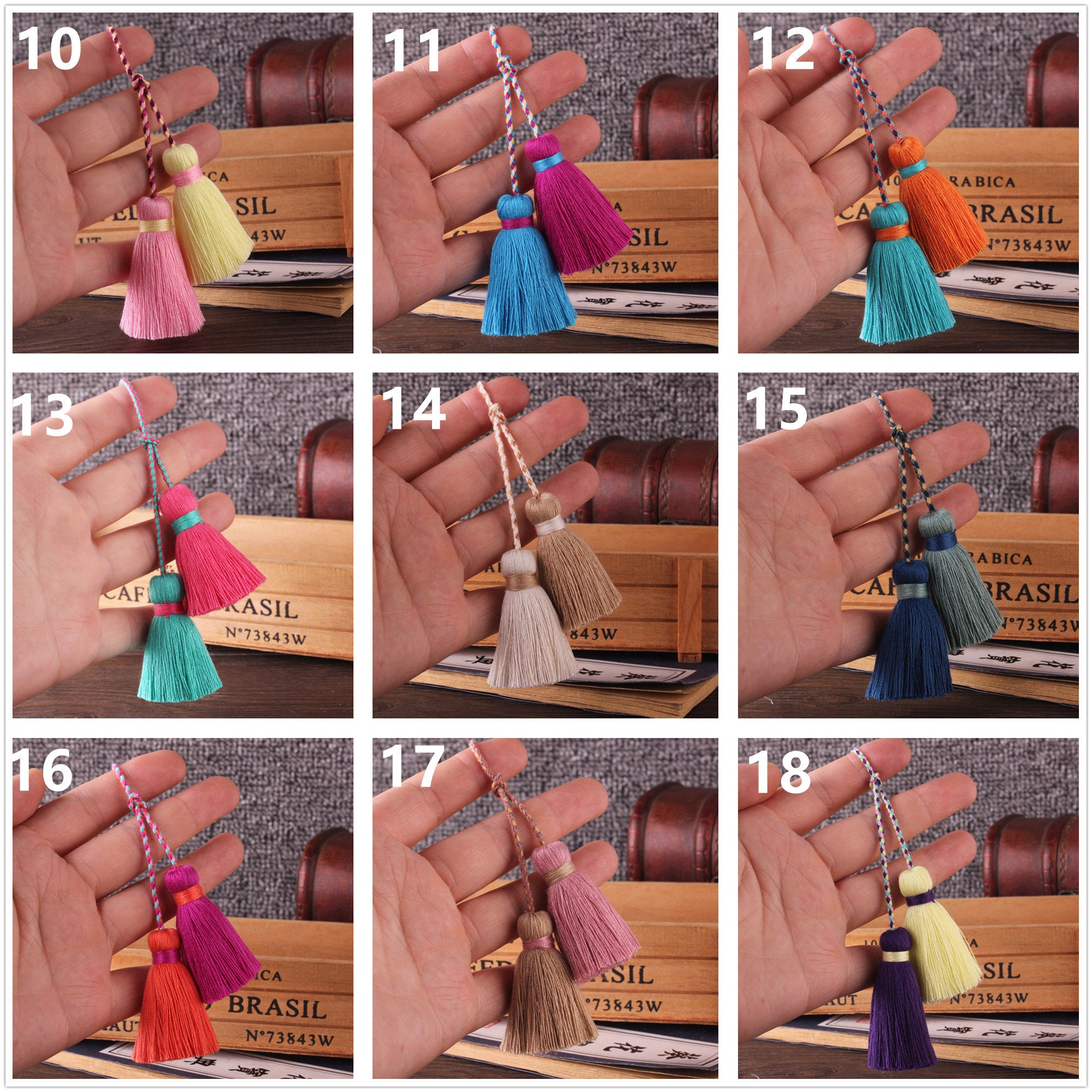 Doulbe Cotton Tassels Double Colors Tassels For Jewelry Making | Etsy