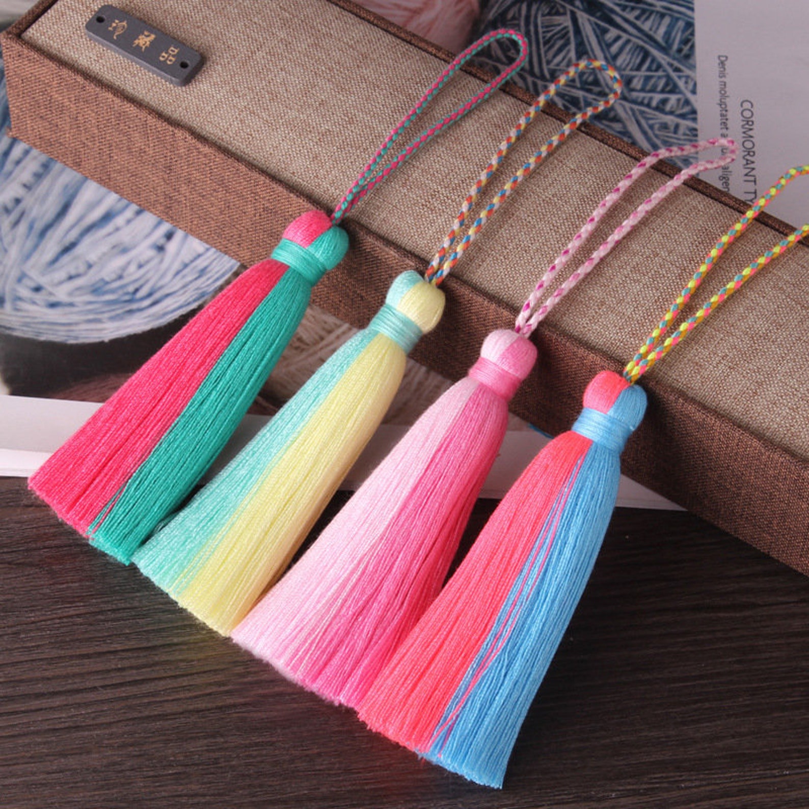 2pcs 90mm Cotton Tassels Double Colors Tassels for Jewelry Making - Etsy