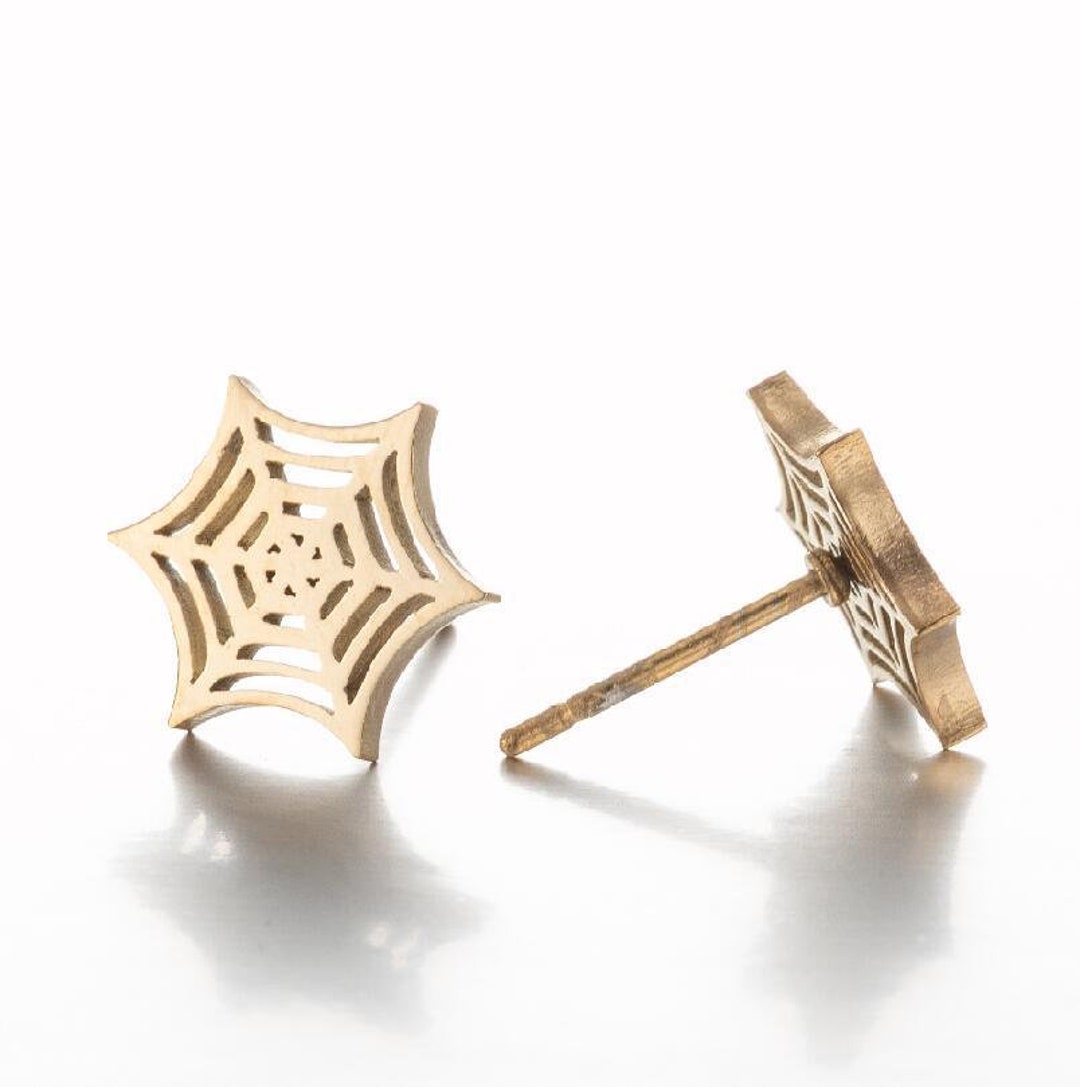 Compass Ear Stud,spider Web Ear Studs,teapot Ear Stud,ice Cream Ear ...