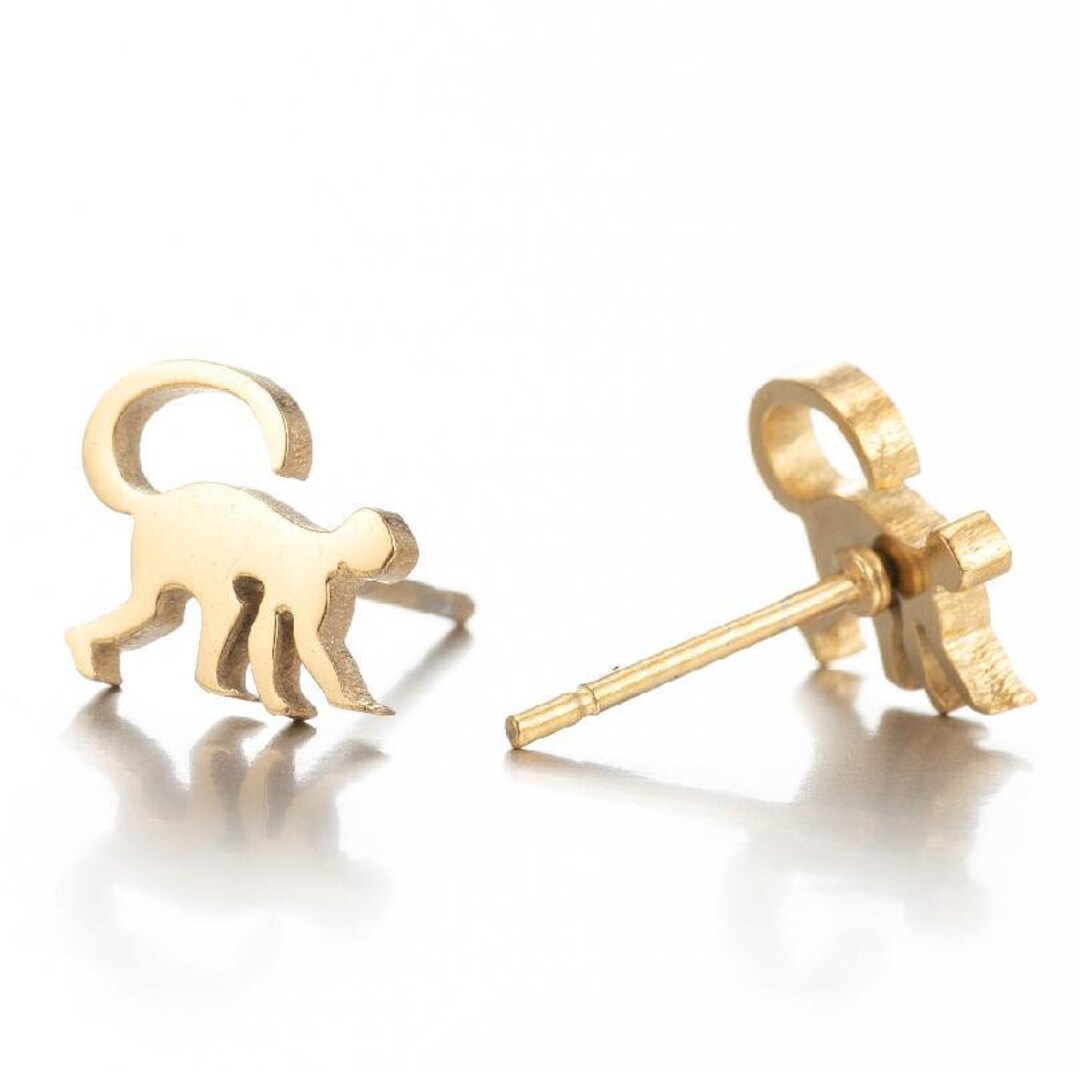 3pairs Animal Ear Studs,peacock Earring,squirrel Earring,stainless ...