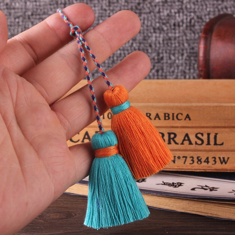 Doulbe Cotton Tassels Double Colors Tassels For Jewelry Making | Etsy