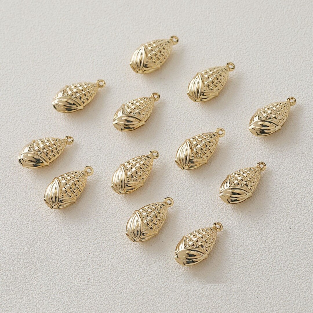 14K Gold Plated Brass Corn Charm Jewelry Necklace Bracelet Earring ...