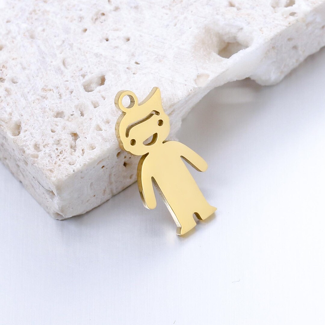 Stainless Steel Boy Charm Jewelry Pendant Accessories Y473A - Etsy