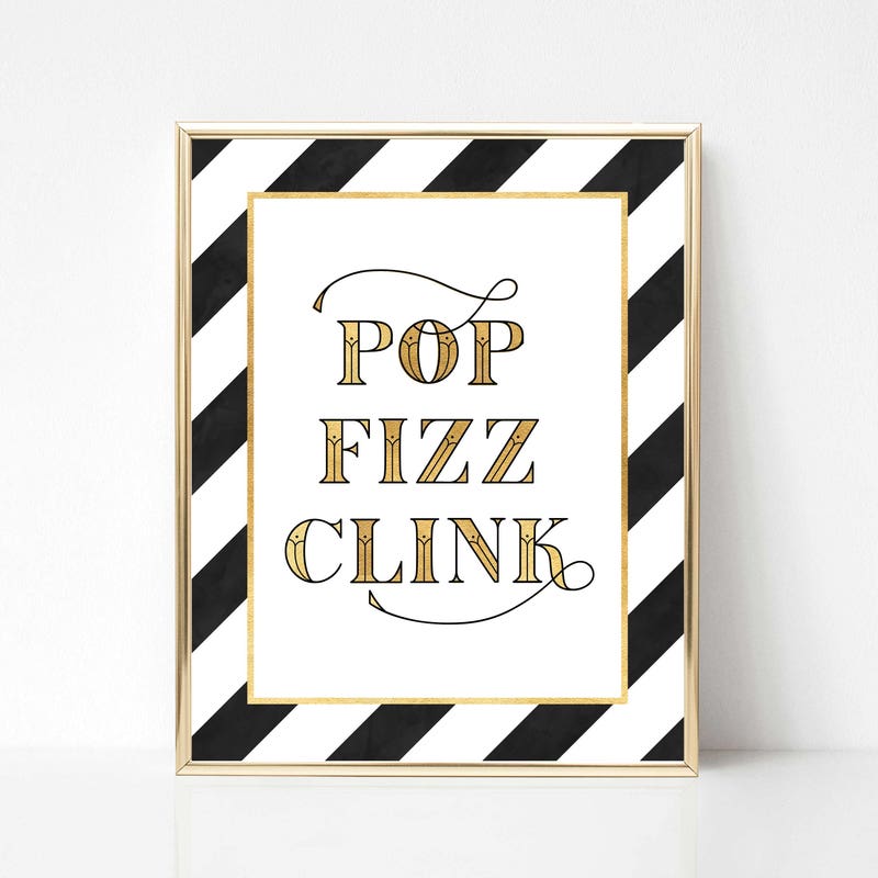 Pop Fizz Clink Sign - Etsy