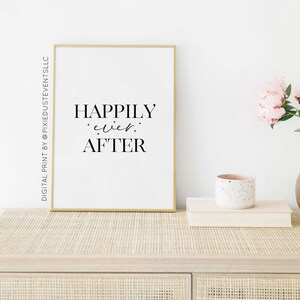 Happily Ever After Printable, Happily Ever After Digital Print, Happily ...