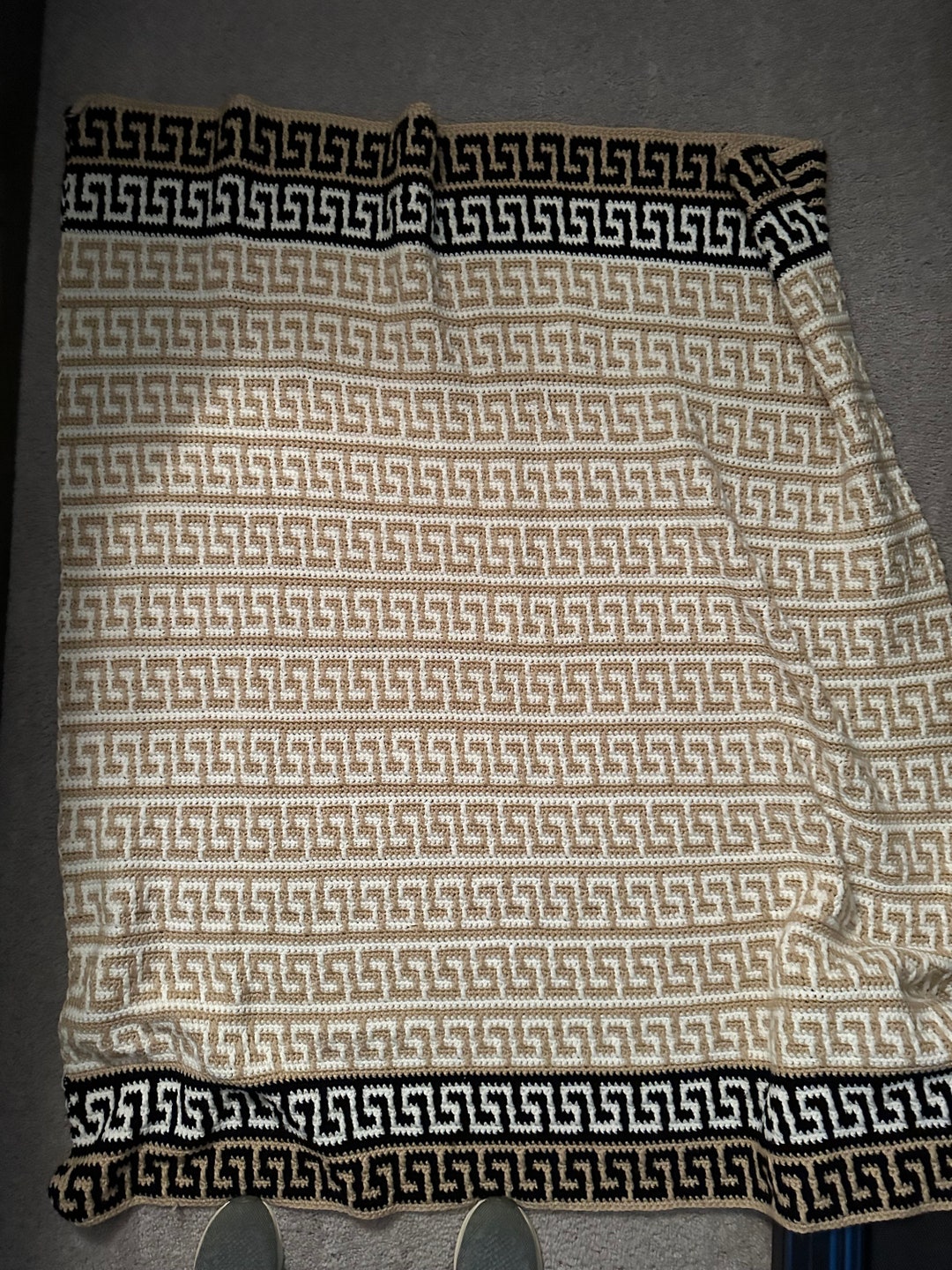 Greek Key Afghan - Etsy