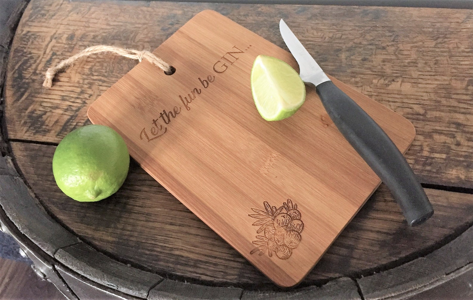 Wooden Chopping Board Personalised Gin Board Gin Gift | Etsy