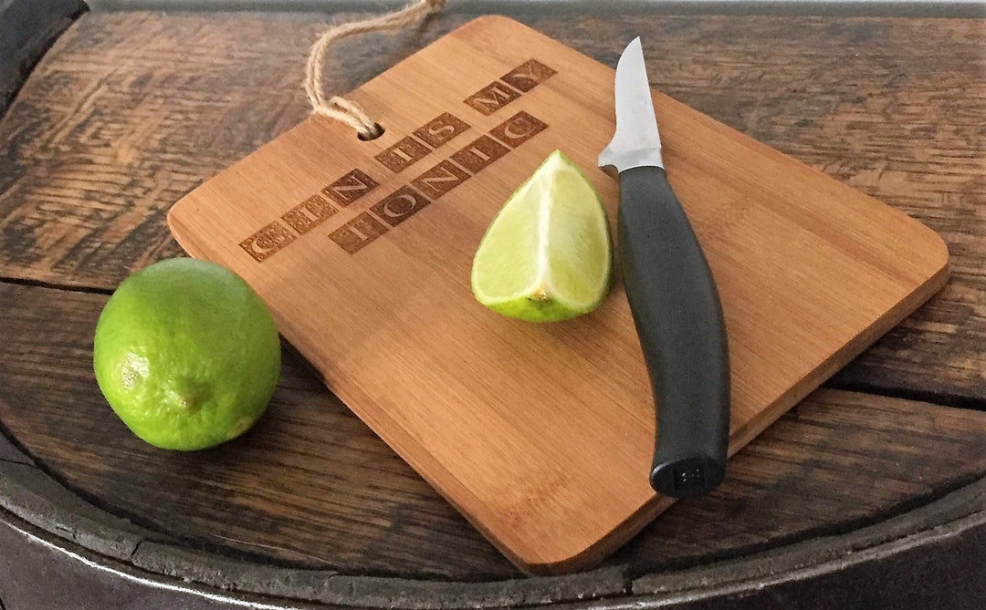 Wooden Chopping Board | Personalised Gin Board | Gin Gift | Gin ...