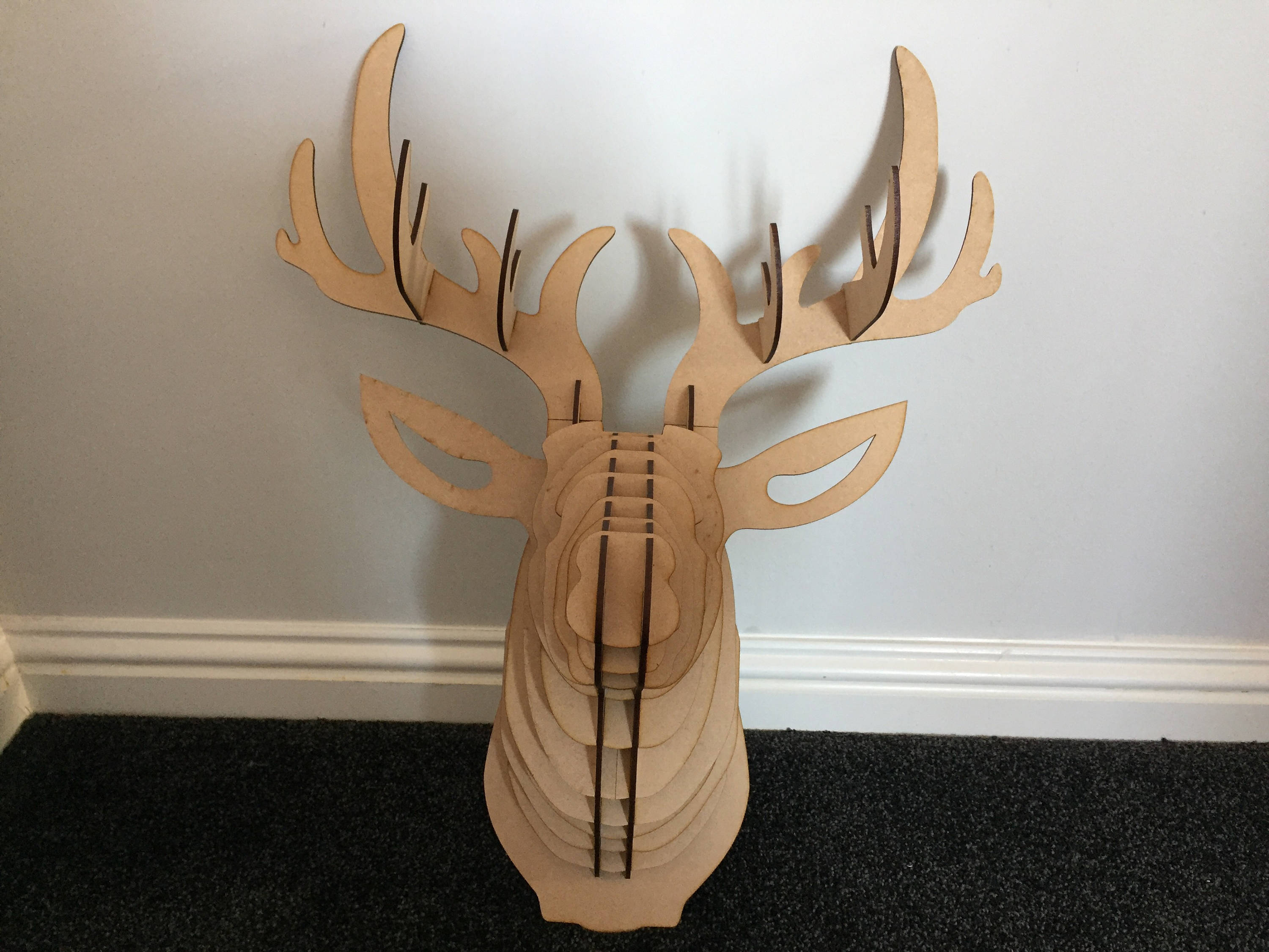 Stag Head 3D Wall Art Laser Cut Trophy Head Home Decor | Etsy