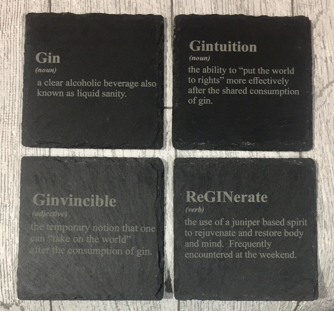 Drinks Coaster Vodka Engraved Coasters Personalised - Etsy