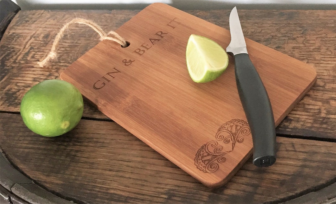 Wooden Chopping Board | Personalised Gin Board | Gin Gift | Gin ...