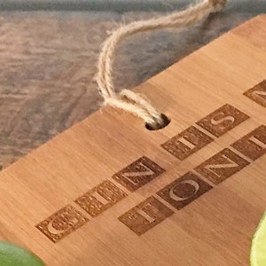 Wooden Chopping Board | Personalised Gin Board | Gin Gift | Gin ...