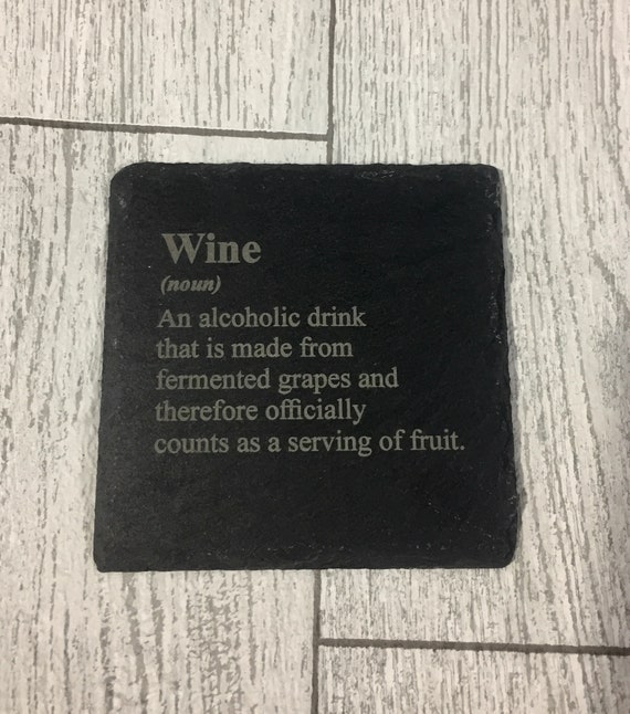 Drinks Coaster Wine Engraved Coasters Personalised | Etsy