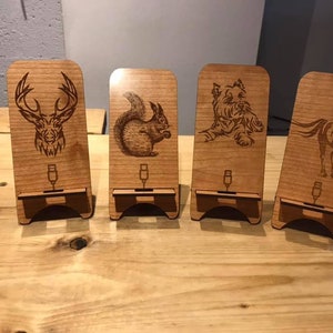 Phone Stand Phone Holder Mobile Phone Stand Cell Phone Stand Wooden ...