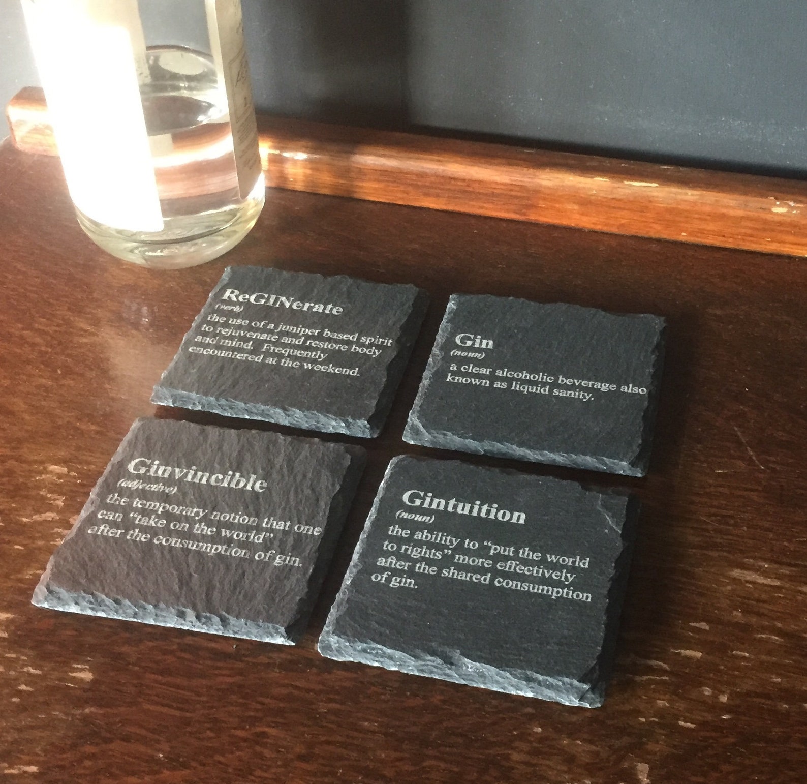 Drinks Coaster Vodka Engraved Coasters Personalised - Etsy