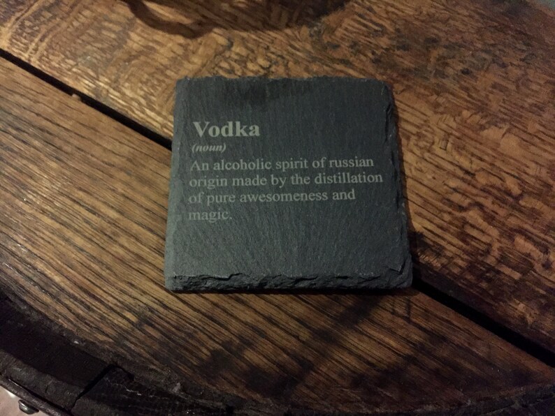 Drinks Coaster Vodka Engraved Coasters Personalised - Etsy