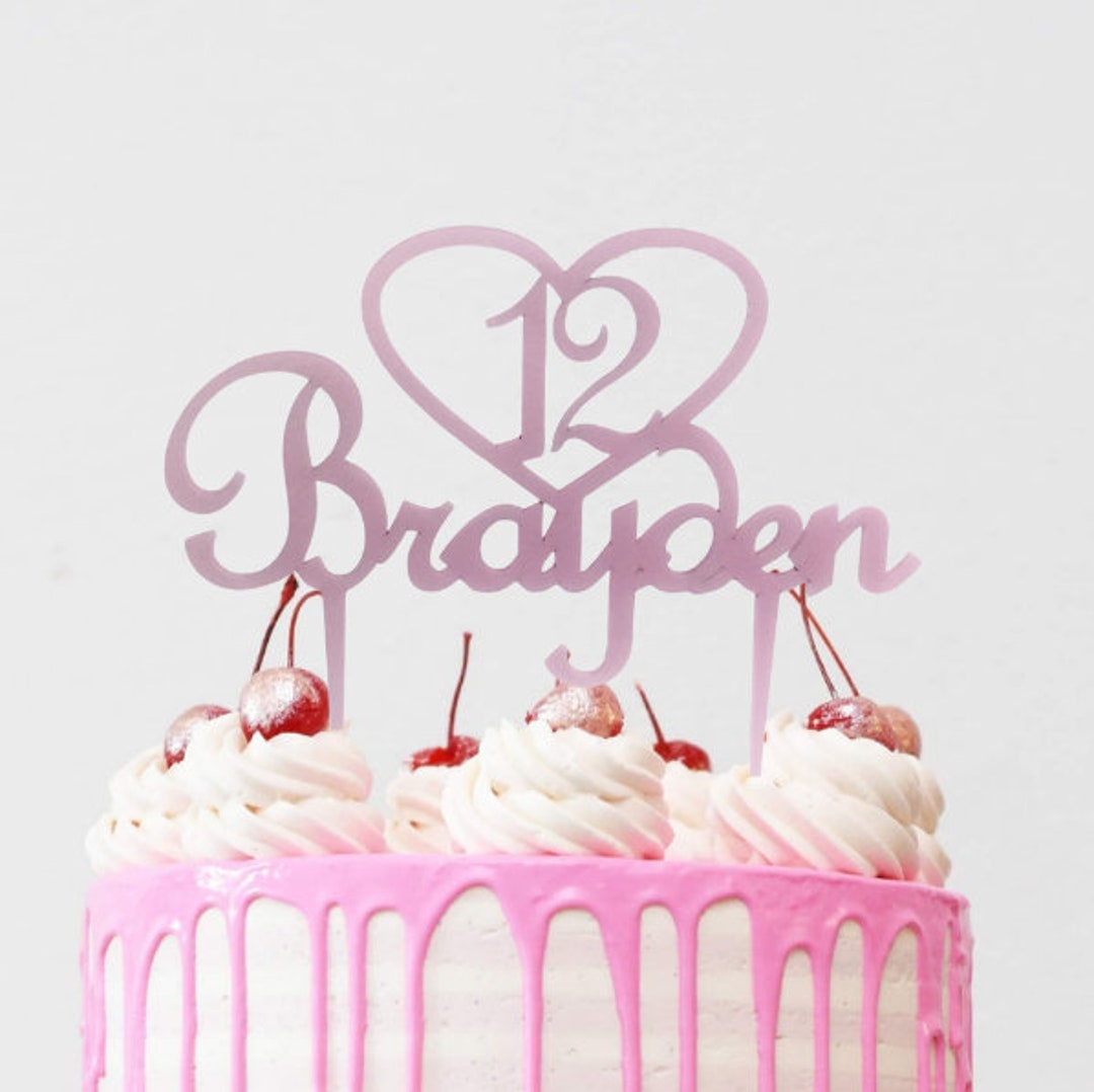 Custom Cake Toppers 12th Birthday, Cake Topper, Birthday Cake, Wedding ...