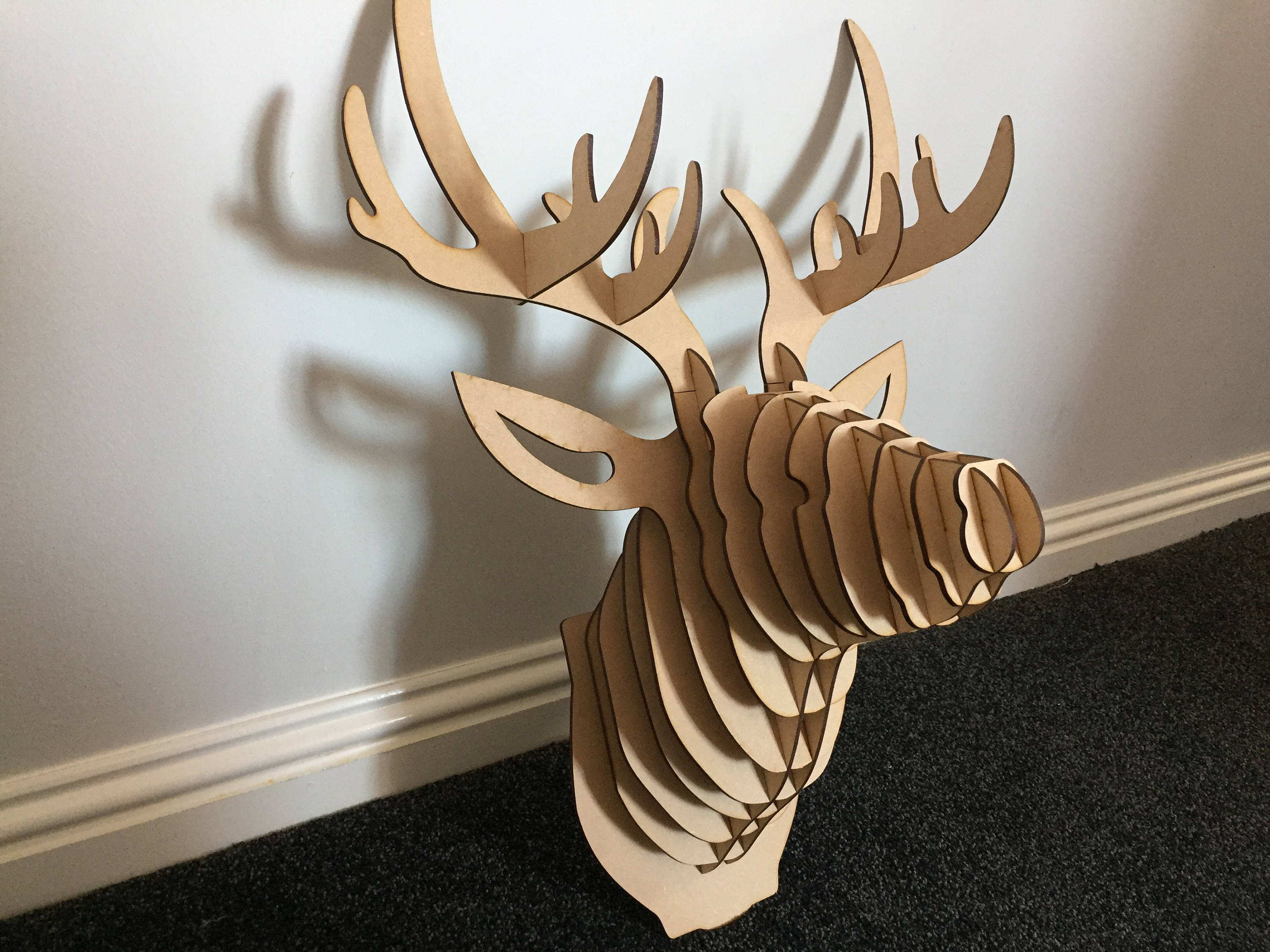 Stag Head 3D Wall Art Laser Cut Trophy Head Home Decor | Etsy