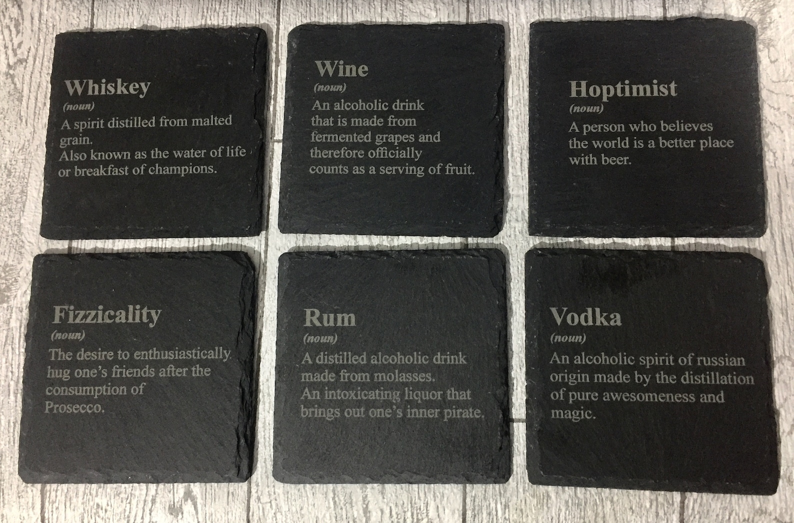 Drinks Coaster Vodka Engraved Coasters Personalised - Etsy