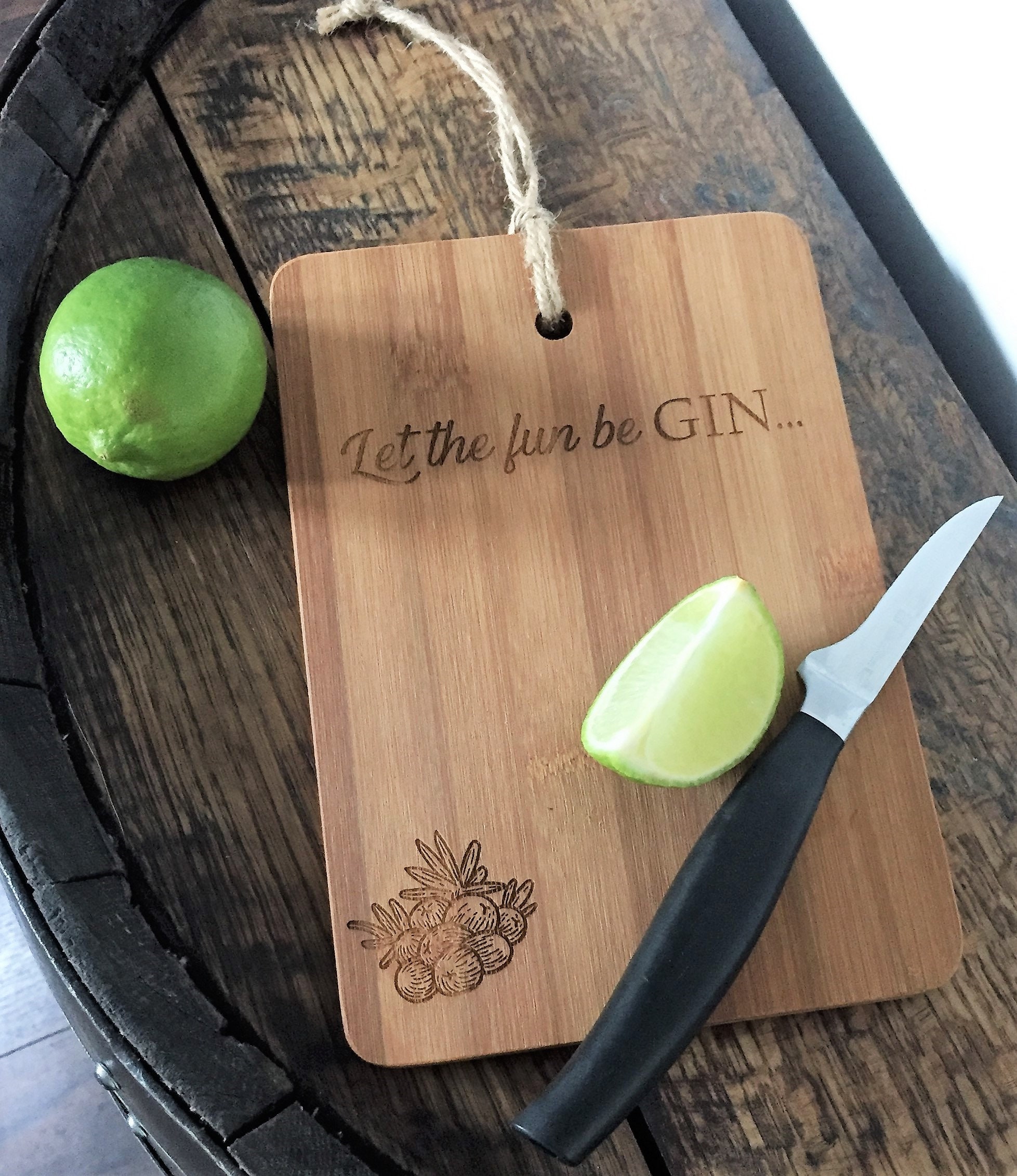 Wooden Chopping Board Personalised Gin Board Gin Gift | Etsy