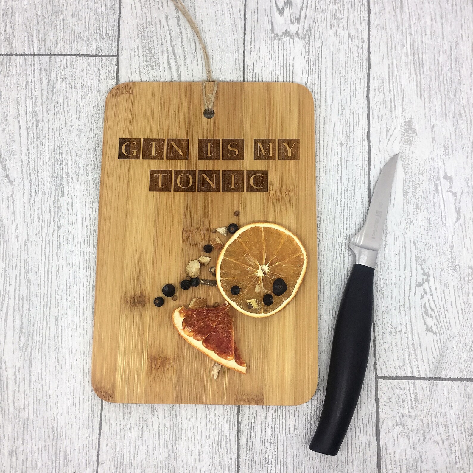 Wooden Chopping Board Personalised Gin Board Gin Gift - Etsy
