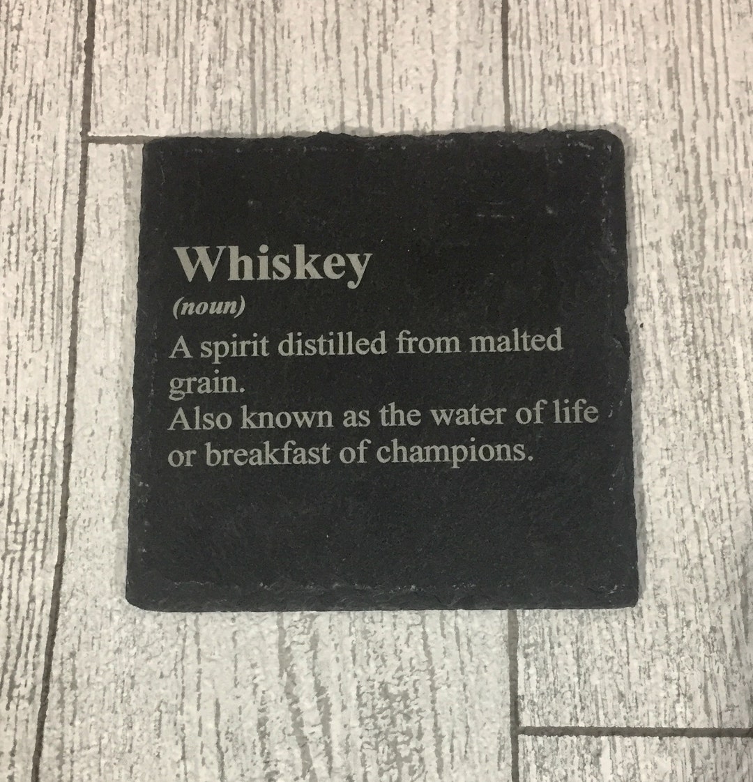 Laser Engraved Slate Coaster, Whiskey Definition, Personalized Gift - Etsy