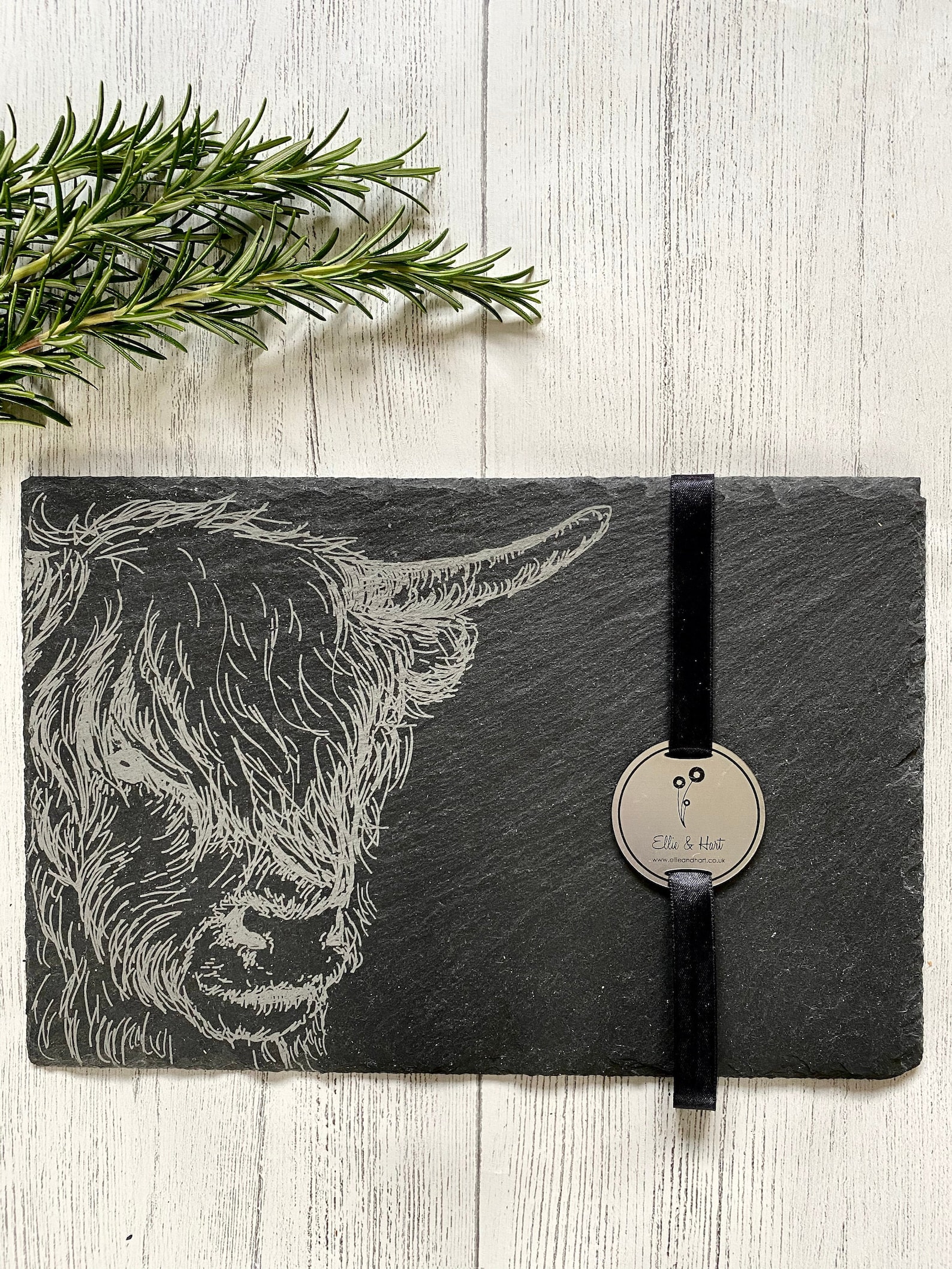 Slate Placemat & Coaster Set Highland Cow Highland Coo Laser - Etsy