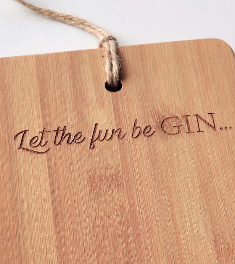Wooden Chopping Board Personalised Gin Board Gin Gift | Etsy
