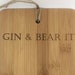 Wooden Chopping Board | Personalised Gin Board | Gin Gift | Gin ...