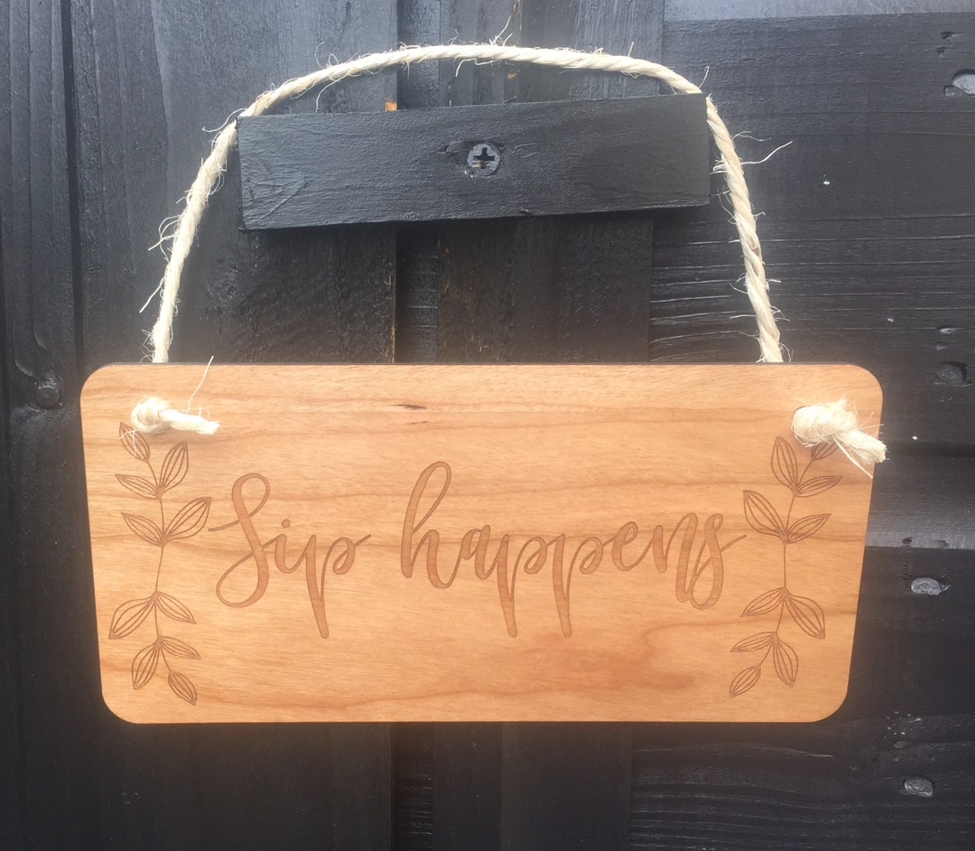 Wooden Drink Sign Customised and Personal - Etsy