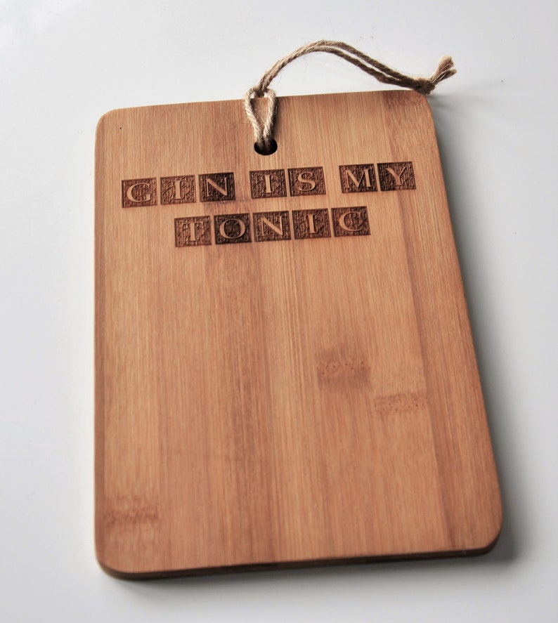 Wooden Chopping Board Personalised Gin Board Gin Gift - Etsy
