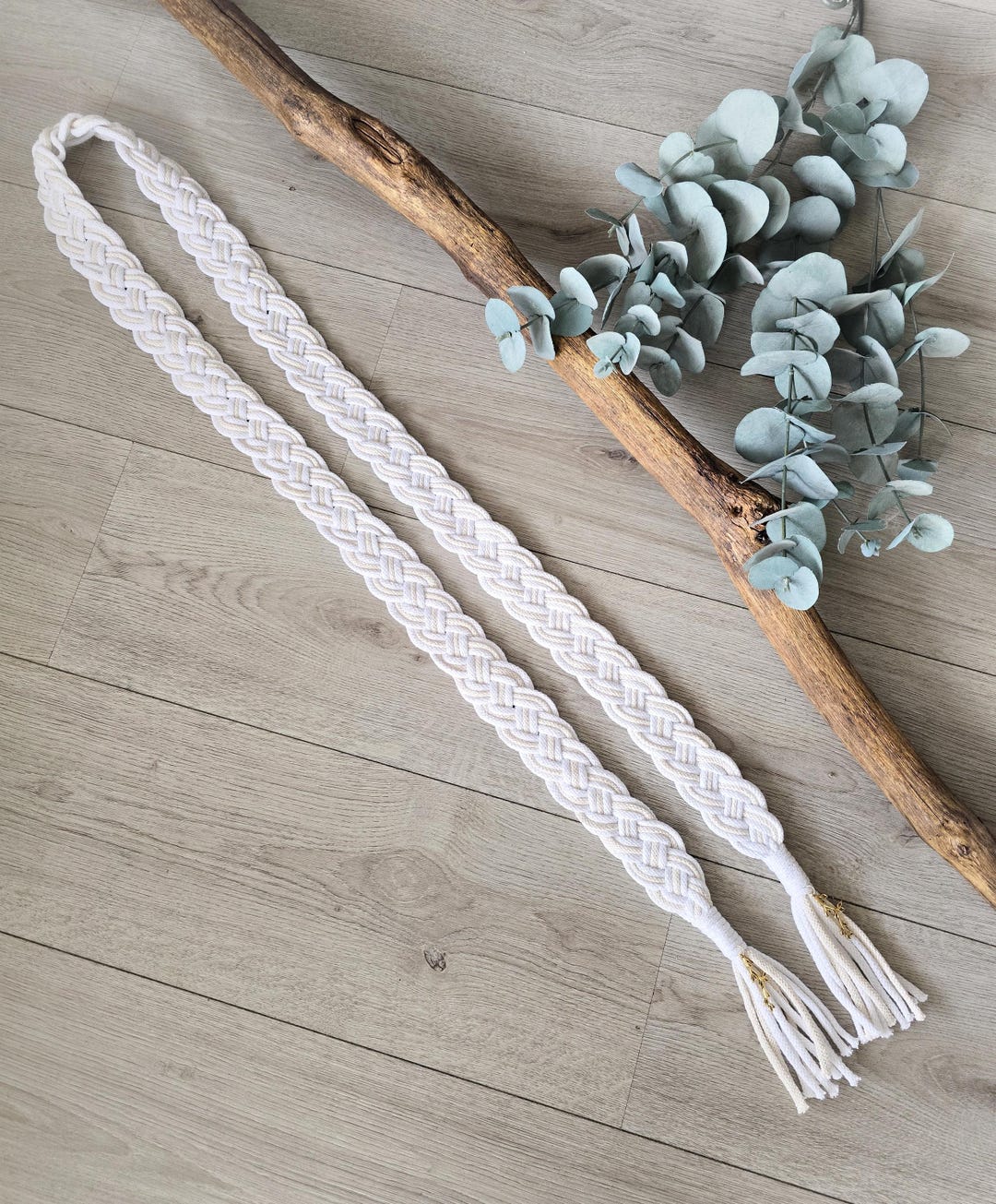 Classic Bridal Celtic Handfasting Cord, White and Ivory Braided, Pagan ...