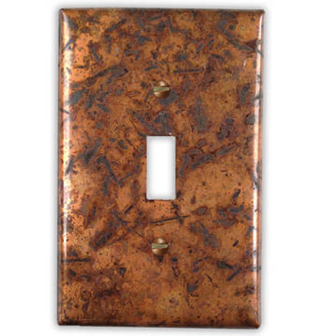 Single Toggle Copper Switch Plate in Distressed Medium - Etsy