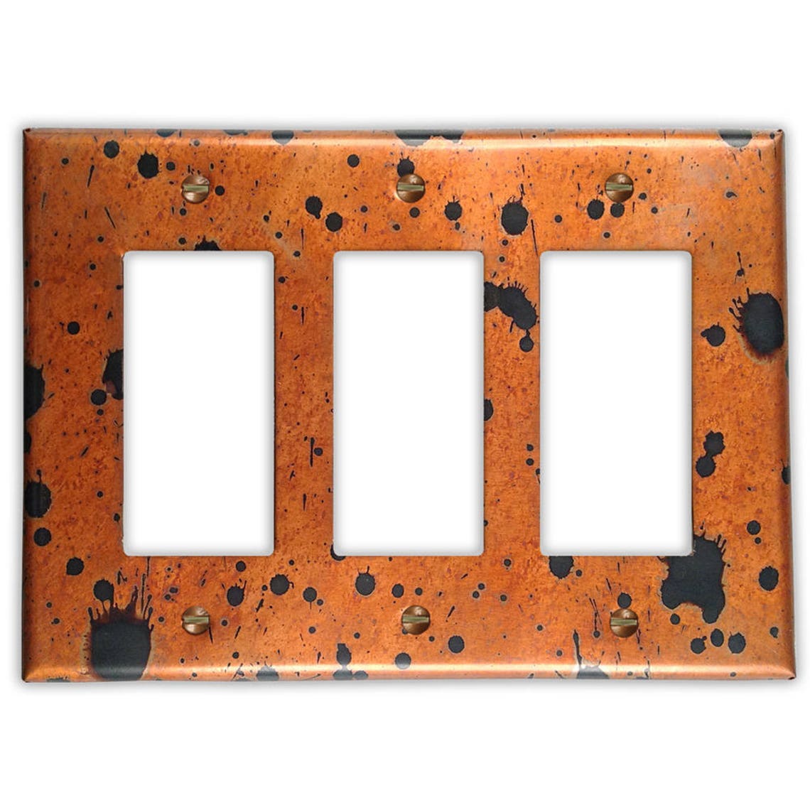 Triple Rocker/gfi Copper Switch Plate in Sunburst - Etsy