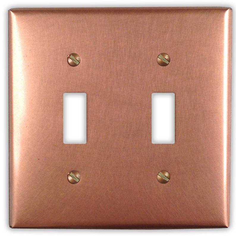Double Toggle Copper Switch Plate in Raw Copper - Etsy